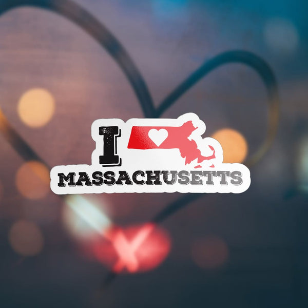 Sticker Pack | 2765 - I Love State - Massachusetts
