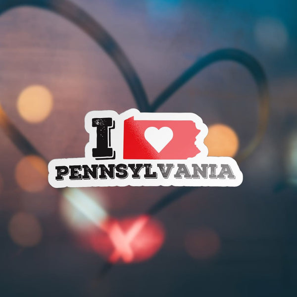 Sticker Pack | 2769 - I Love State - Pennsylvania
