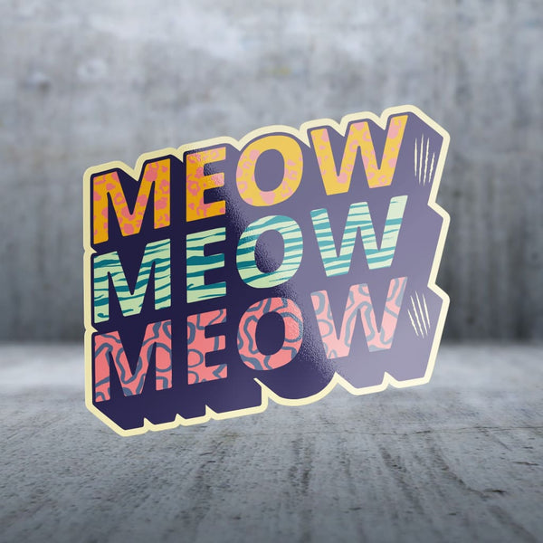 Sticker Pack | 10204 - Cat Sayings - Meow Meow Meow