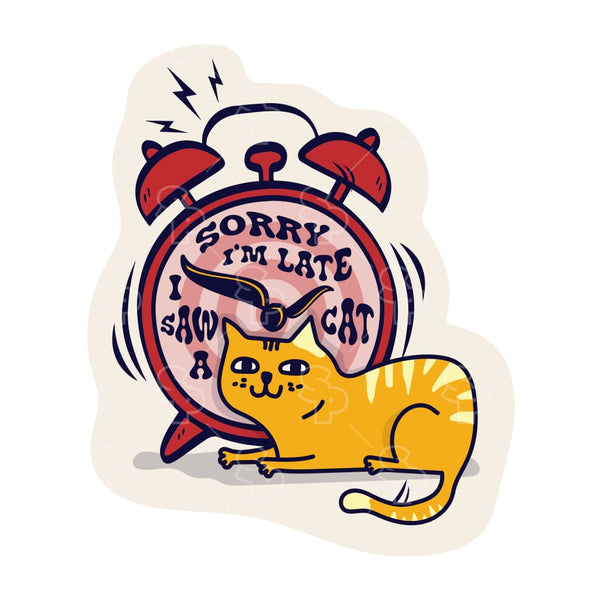 Sticker Pack | 10228 - Cat Sayings - Late Cat Sighting