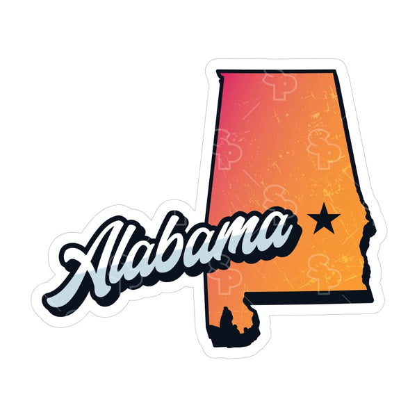 Sticker Pack | 10844 - Bright Gradient - Alabama