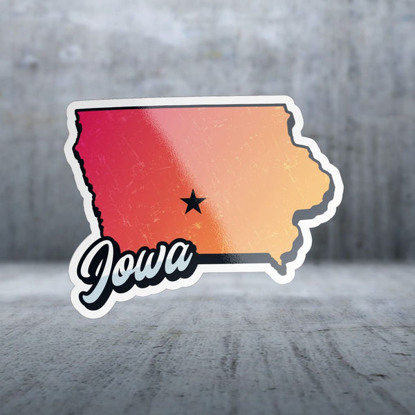 Sticker Pack | 10962 - Bright Gradient - Iowa