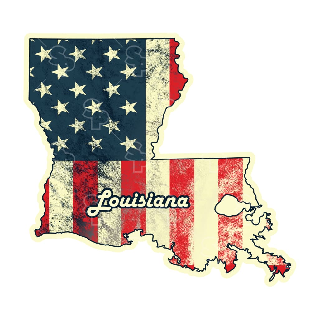 Sticker Pack | 10989 - Patriotic Texture - Louisiana