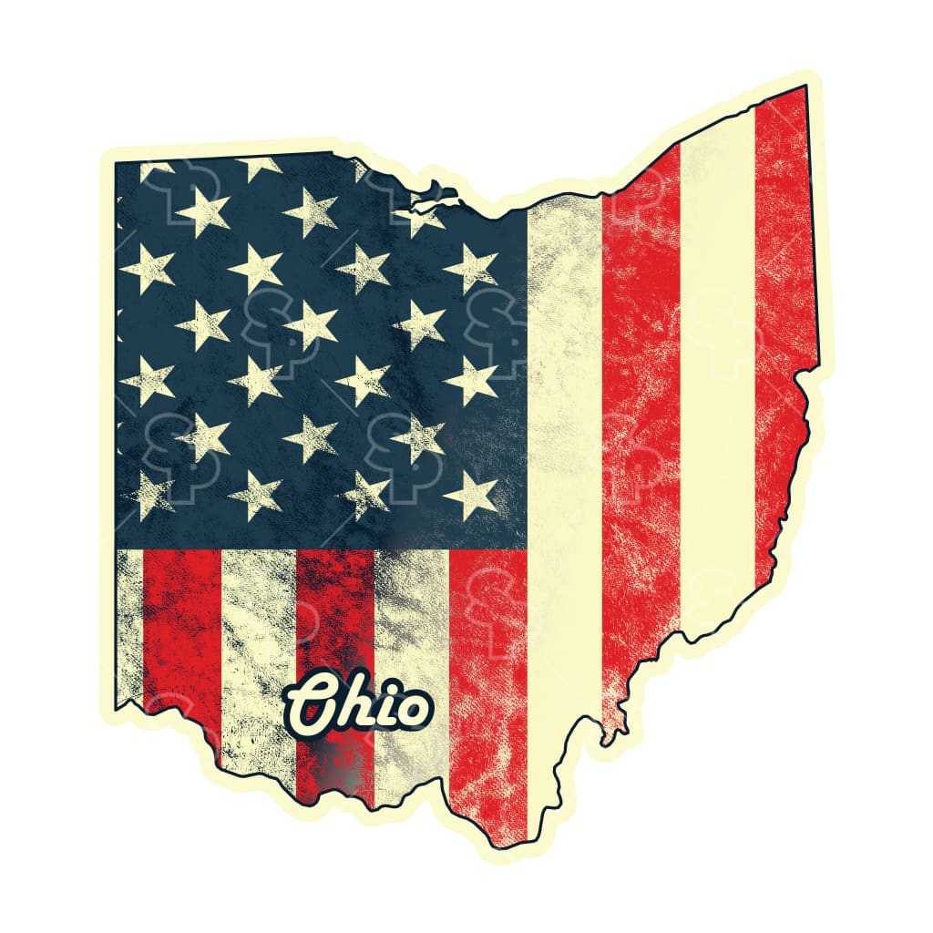 Sticker Pack | 11135 - Patriotic Texture - Ohio