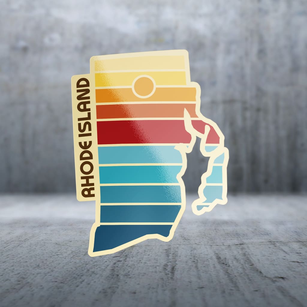 Sticker Pack | 11166 - Retro Color Line - Rhode Island