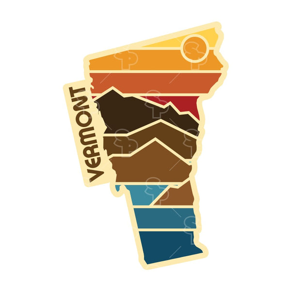 Sticker Pack | 11220 - Retro Color Line - Vermont