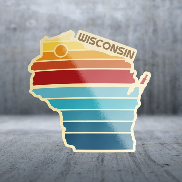 Sticker Pack | 11247 - Retro Color Line - Wisconsin
