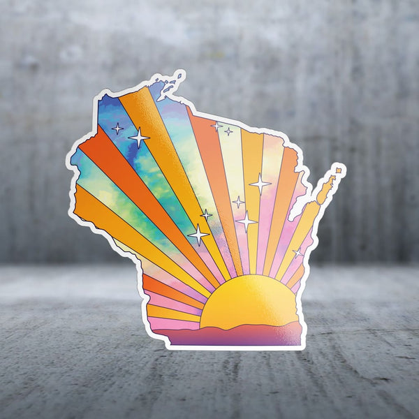 Sticker Pack | 11252 - Watercolor Sunburst - Wisconsin
