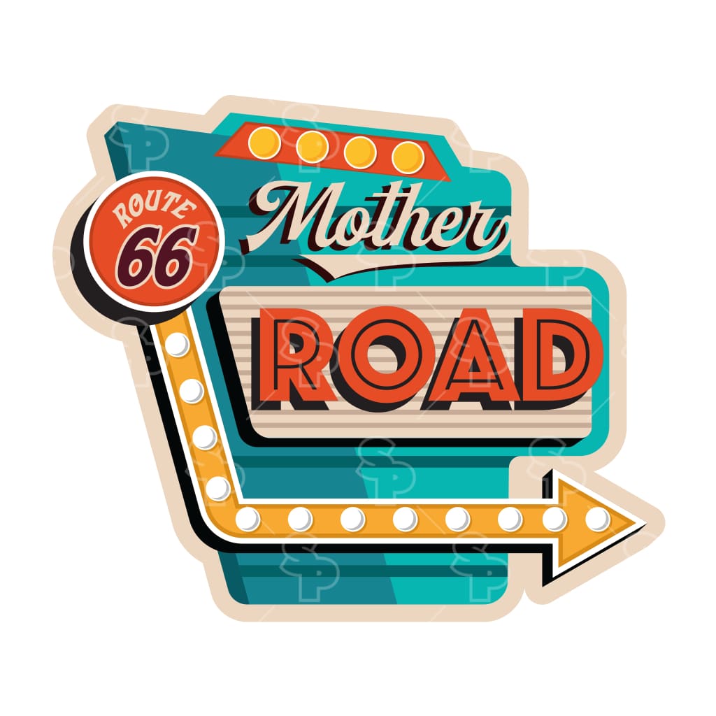 Sticker Pack | 11346 - Route 66 - Mother Road Sign