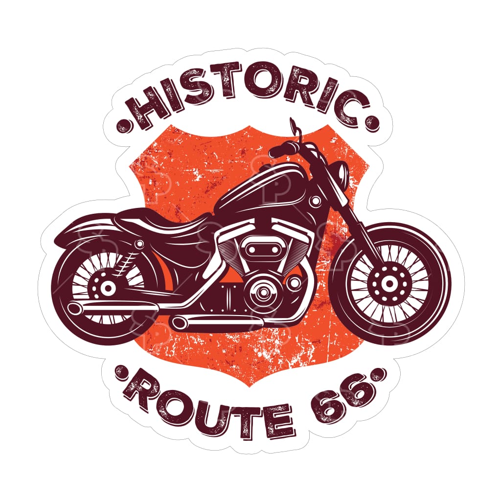 Sticker Pack | 11350 - Route 66 - Motorcycle Profile