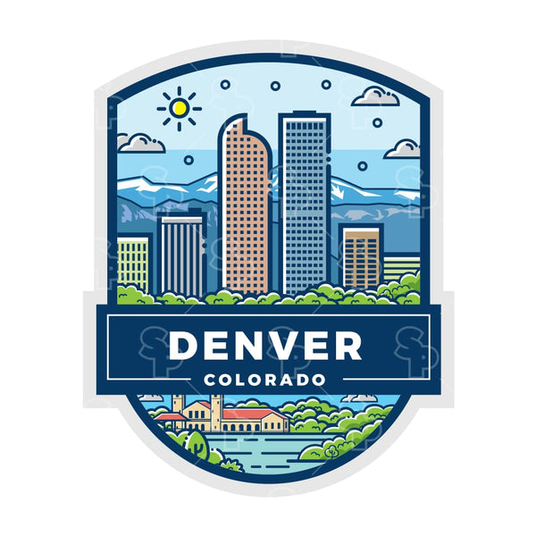 Sticker Pack | 11457 - Shield Banner - Denver