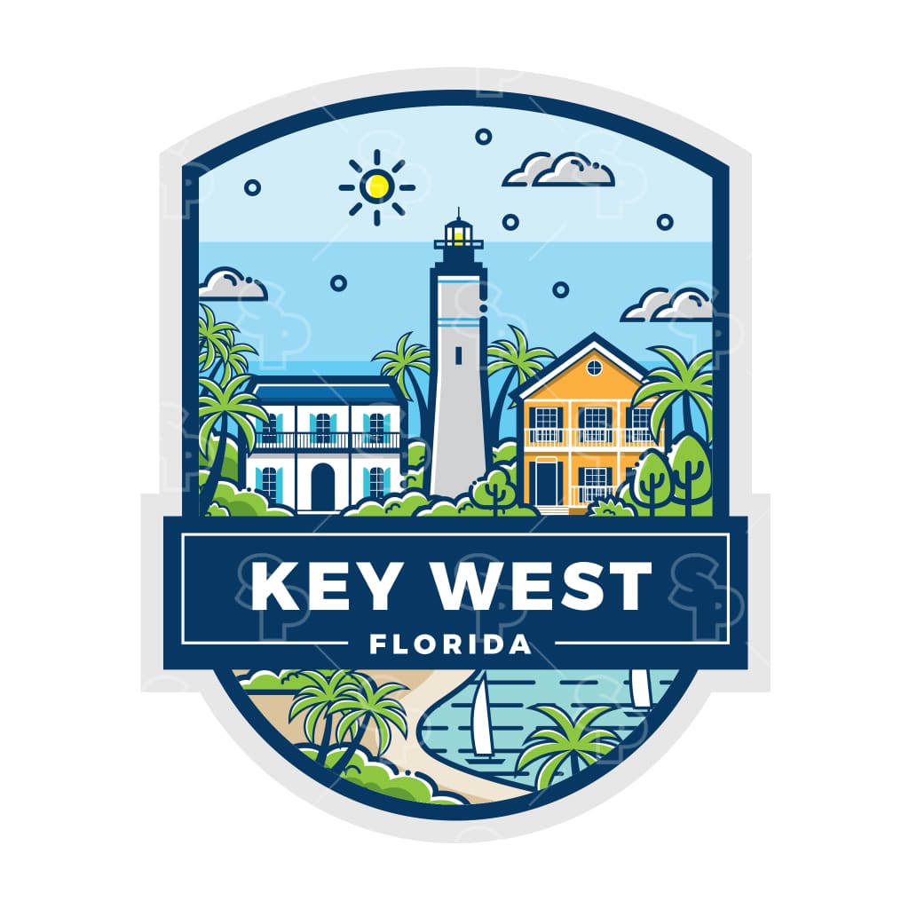 Sticker Pack | 11469 - Shield Banner - Key West