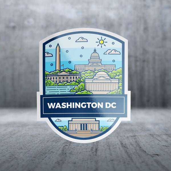 Sticker Pack | 11490 - Shield Banner - Washington DC
