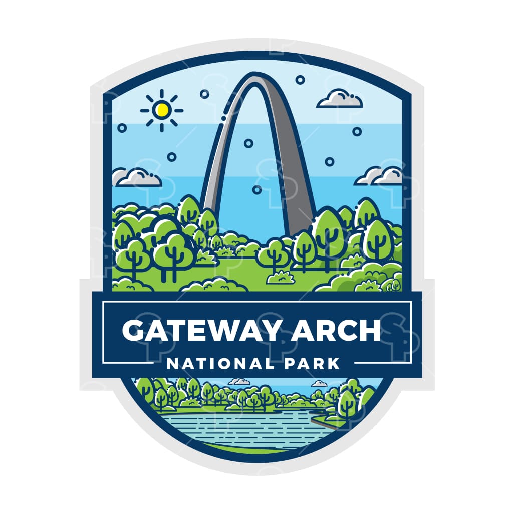 Sticker Pack | 11496 - Shield Banner - Gateway Arch