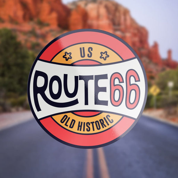 Sticker Pack | 1153 - Route - 66 - Peach Circle