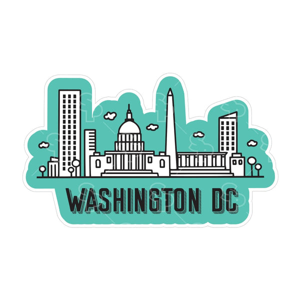 Sticker Pack | 11942 - Aqua Hand - Washington DC