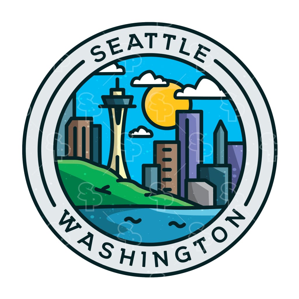 Sticker Pack | 12081 - Clean Circle - Seattle