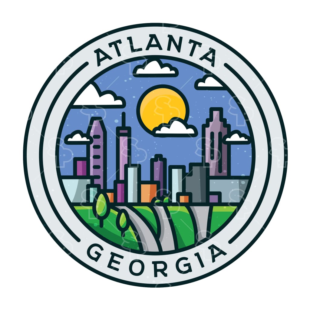 Sticker Pack | 12100 - Clean Circle - Atlanta