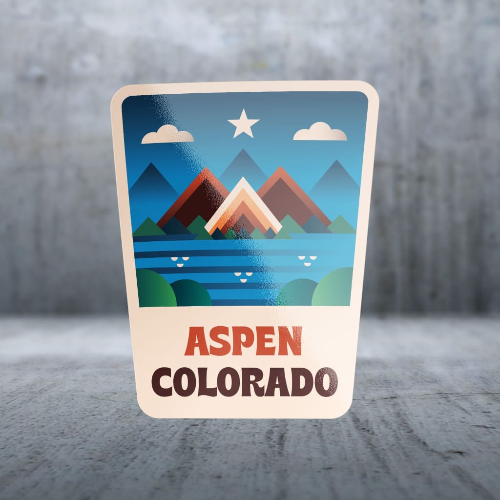 Sticker Pack | 12338 - Gradient Levels - Lake with Rolling Mountains