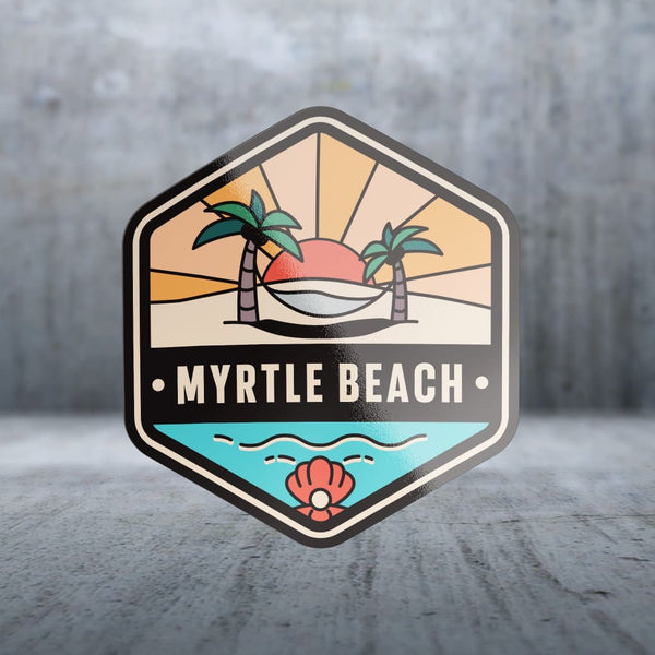 Sticker Pack | 12421 - Outdoor Hex - Ocean Beach Palm Trees