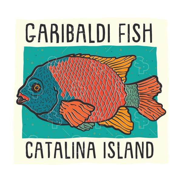 Sticker Pack | 12599 - Fish Sketch - Garibaldi