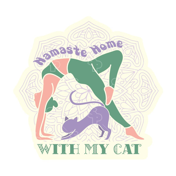 Sticker Pack | 12731 - Cat Sayings - Namaste Cat