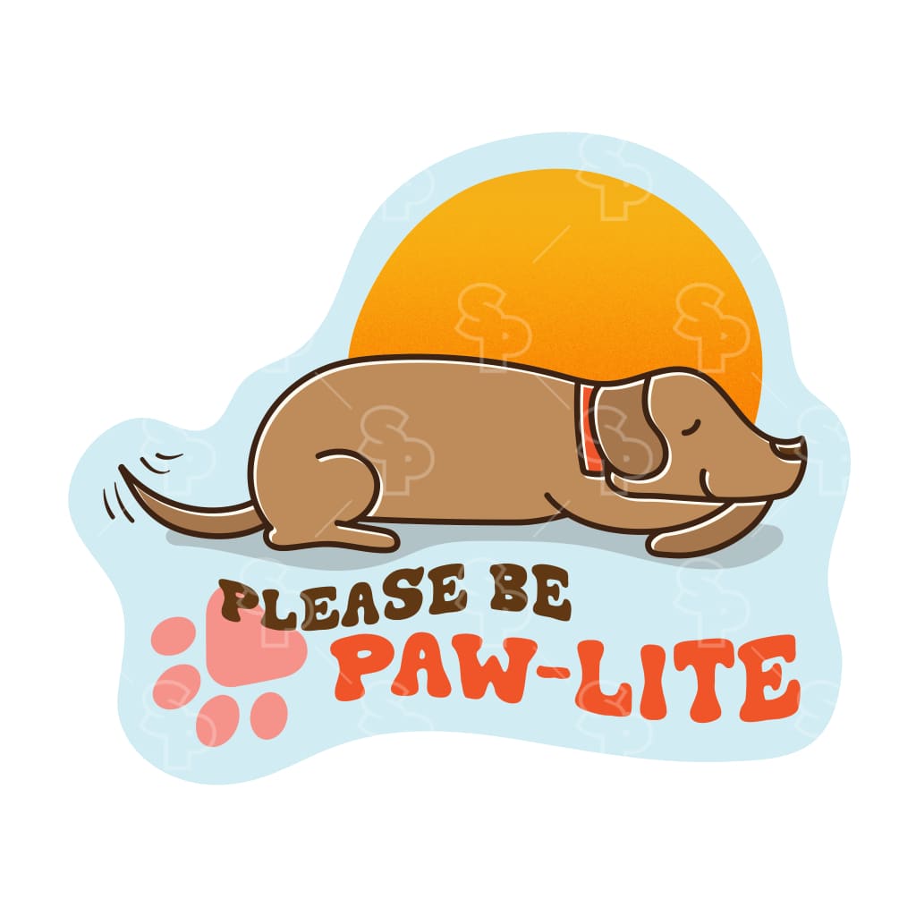 Sticker Pack | 12799 - Dog Sayings - Be Paw-lite