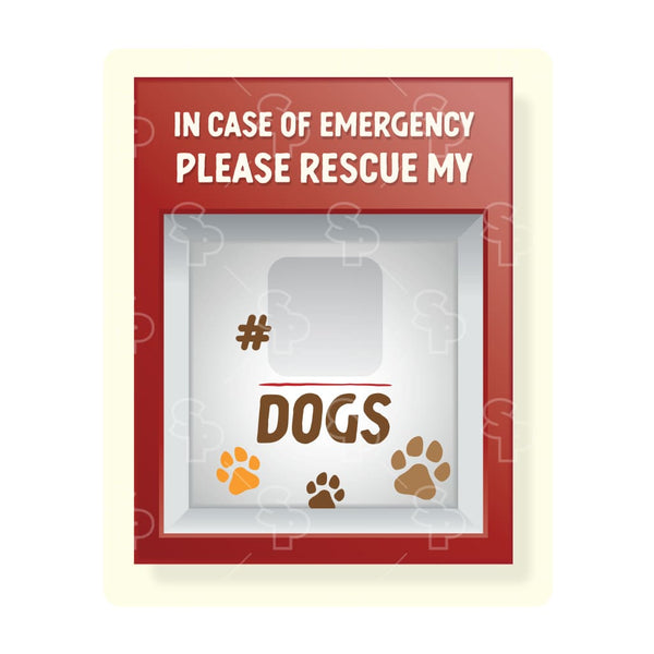 Sticker Pack | 12812 - Dog Sayings - Emergency Dog Rescue Sign
