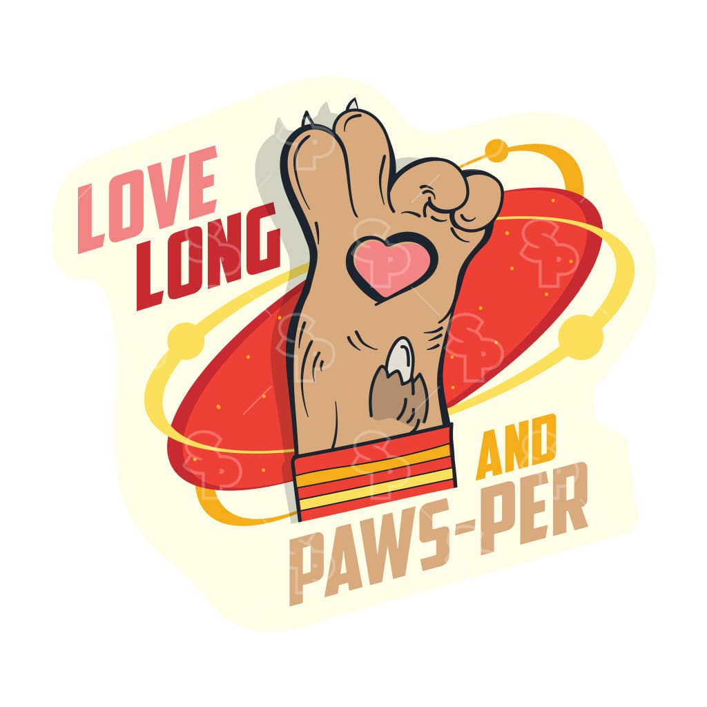 Sticker Pack | 12817 - Dog Sayings - Love Long Paws-per