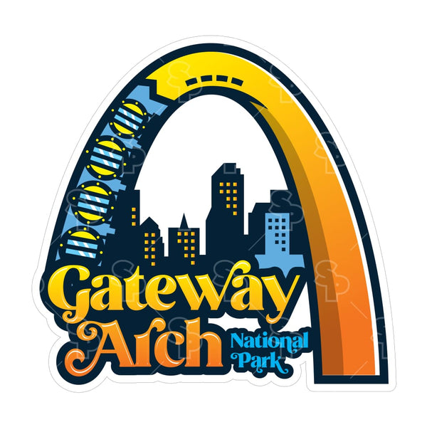 Sticker Pack | 12911 - Bright Text - Gateway Arch
