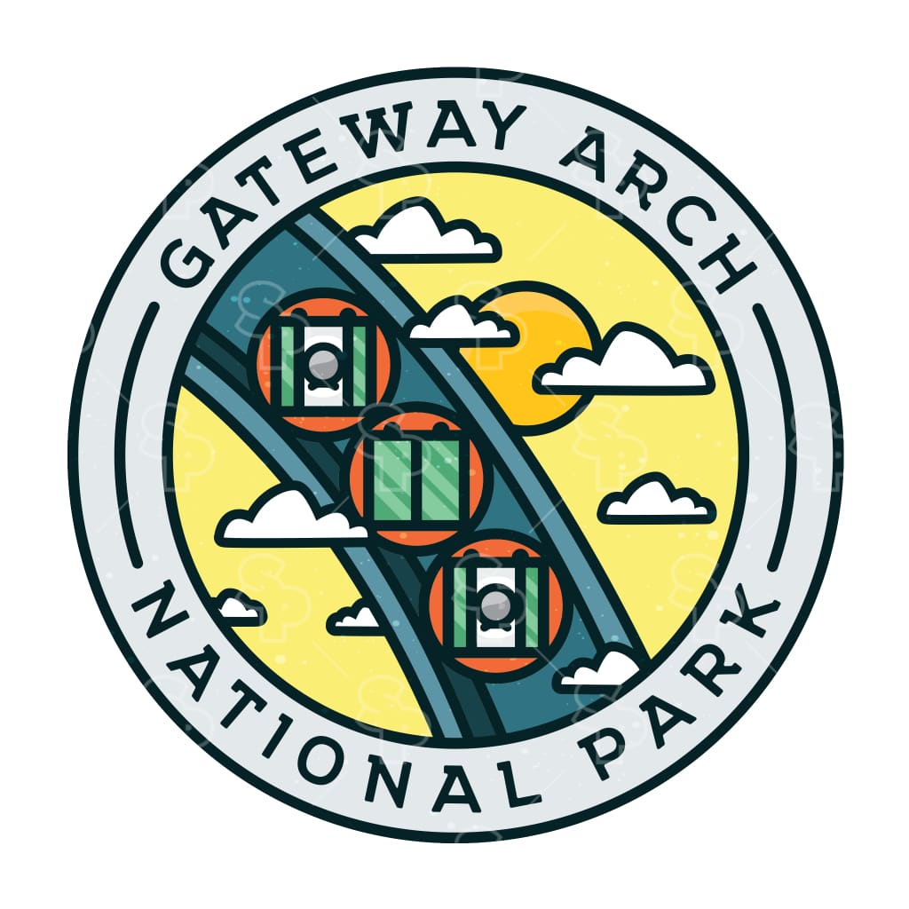 Sticker Pack | 12913 - Clean Circle - Gateway Arch