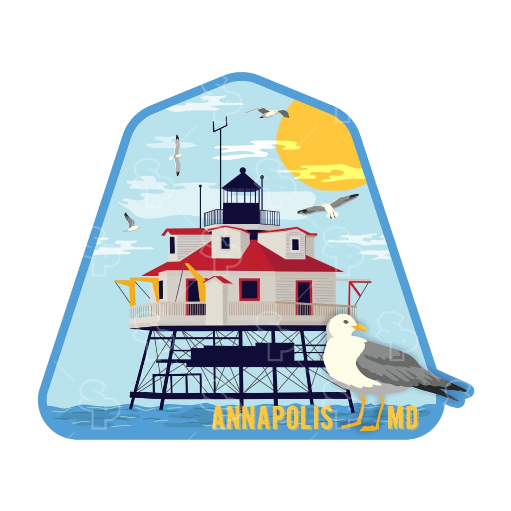 Sticker Pack | 12948 - Annapolis Thomas Point Lighthouse