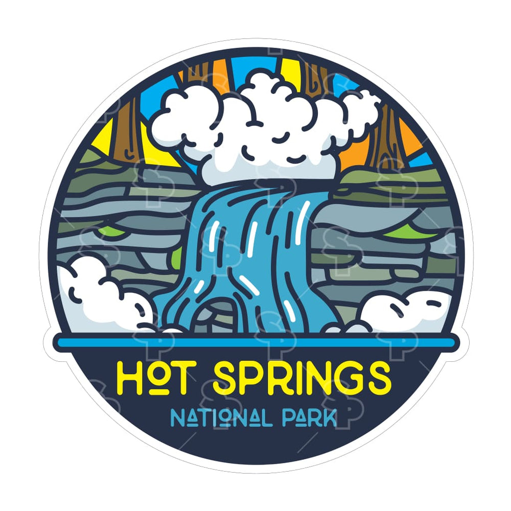 Sticker Pack | 13142 - Clean Rounded Lines - Hot Springs