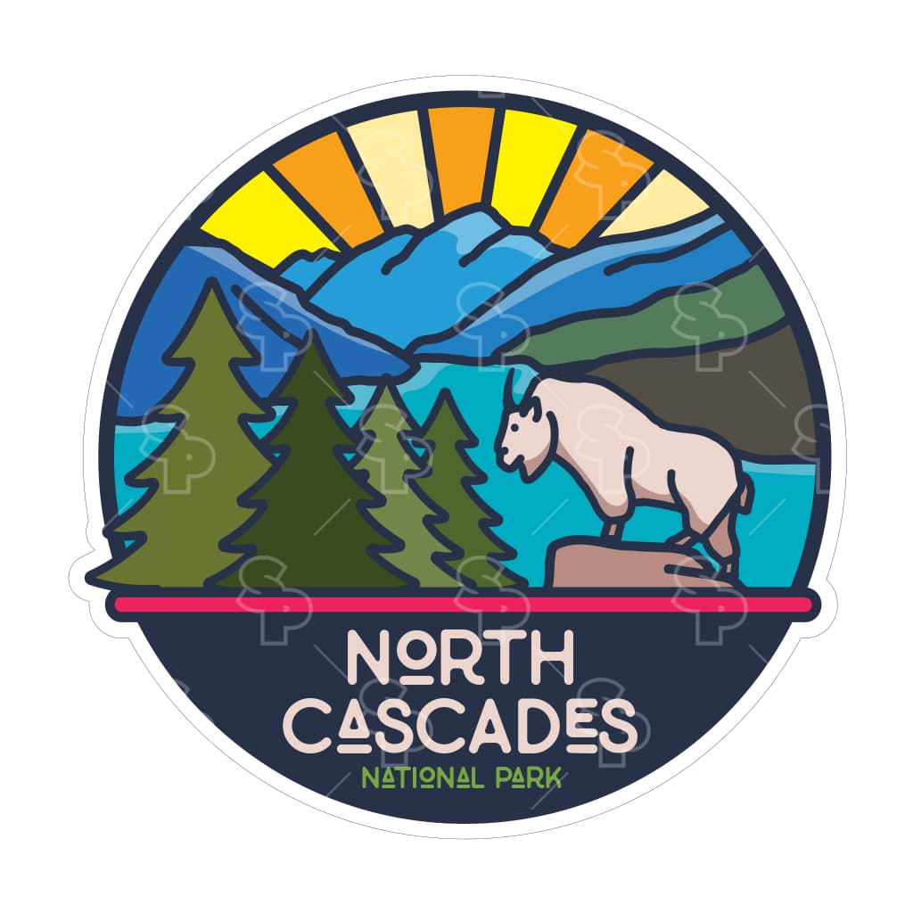 Sticker Pack | 13163 - Clean Rounded Lines - North Cascades