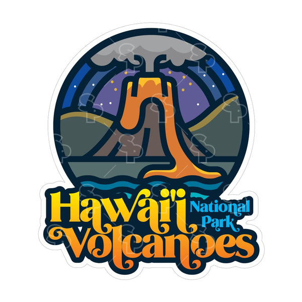 Sticker Pack | 13480 - Text Over - Hawaii Volcanoes