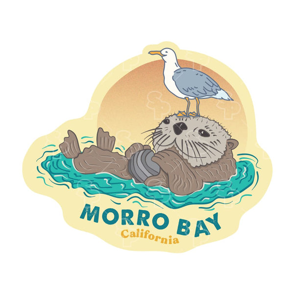 Sticker Pack | 13509 - Otter Seagull Hang Morro Bay