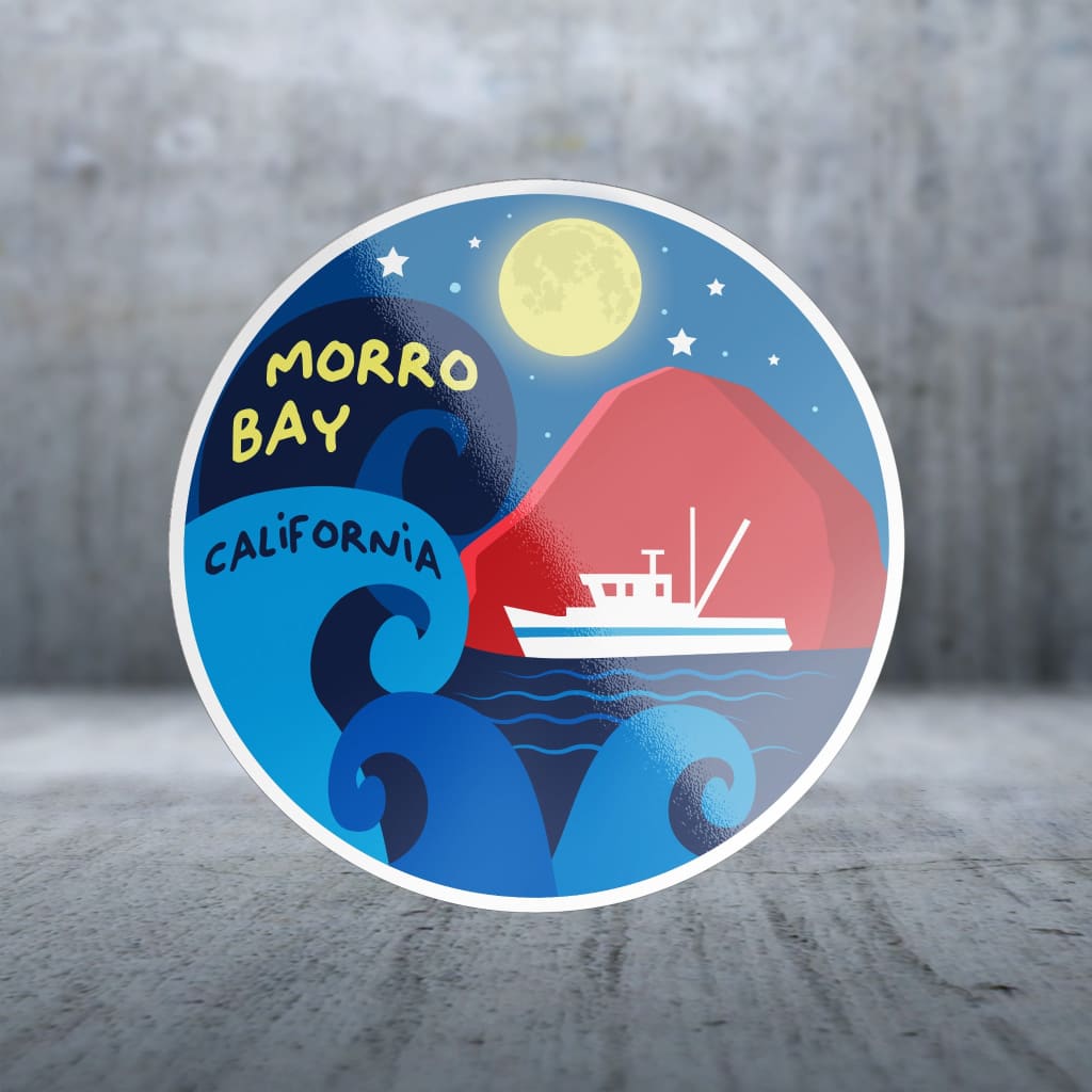 Sticker Pack | 13523 - Morro Rock Fishing Boat Night