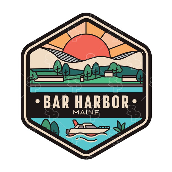 Sticker Pack | 13565 - Outdoor Hex - Bar Harbor