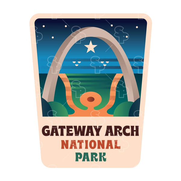 Sticker Pack | 14354 - Gradient Levels - Gateway Arch