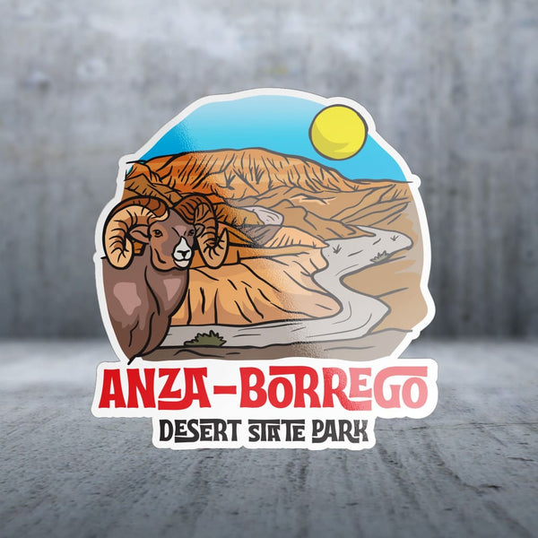 Sticker Pack | 14558 - Text Flag - Anza-Borrego - Fonts Point Day