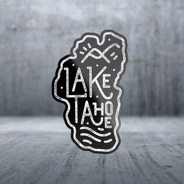 Sticker Pack | 14578 - BW Lake Tahoe Outline
