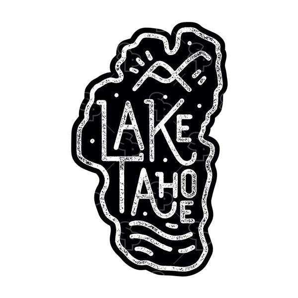 Sticker Pack | 14578 - BW Lake Tahoe Outline