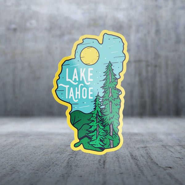 Sticker Pack | 14583 - Lake Tahoe Outline Trees