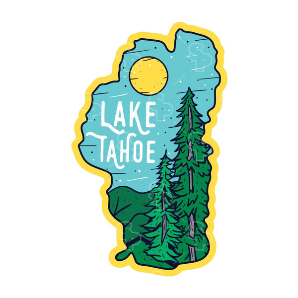 Sticker Pack | 14583 - Lake Tahoe Outline Trees