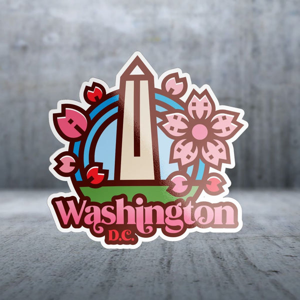 Sticker Pack | 15783 - Bright Text - Washington DC - Cherry Blossom