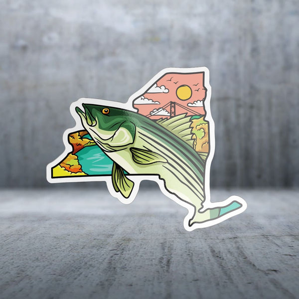 Sticker Pack | 15934 - Fishing State - New York - Striped Bass