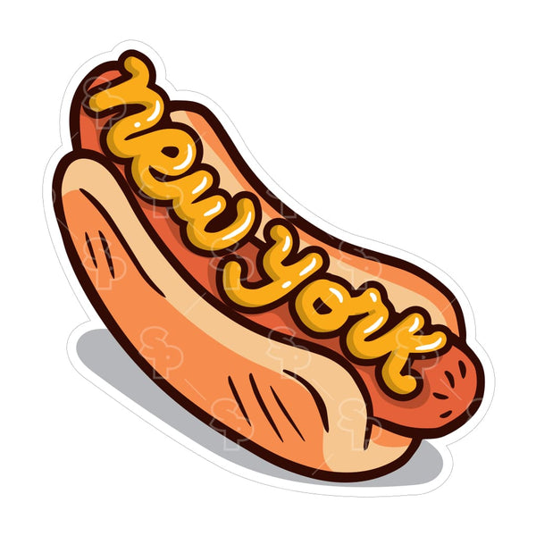 Sticker Pack | 16149 - New York - Hot Dog Text