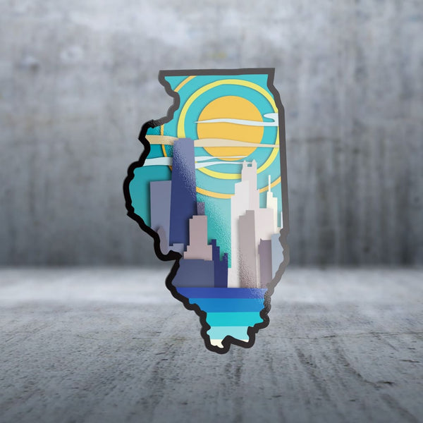 Sticker Pack | 16330 - Geo Landscape - Illinois
