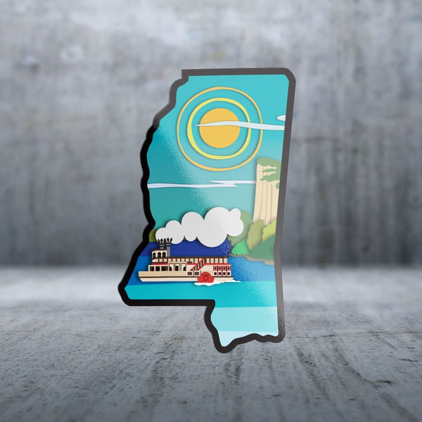 Sticker Pack | 16341 - Geo Landscape - Mississippi
