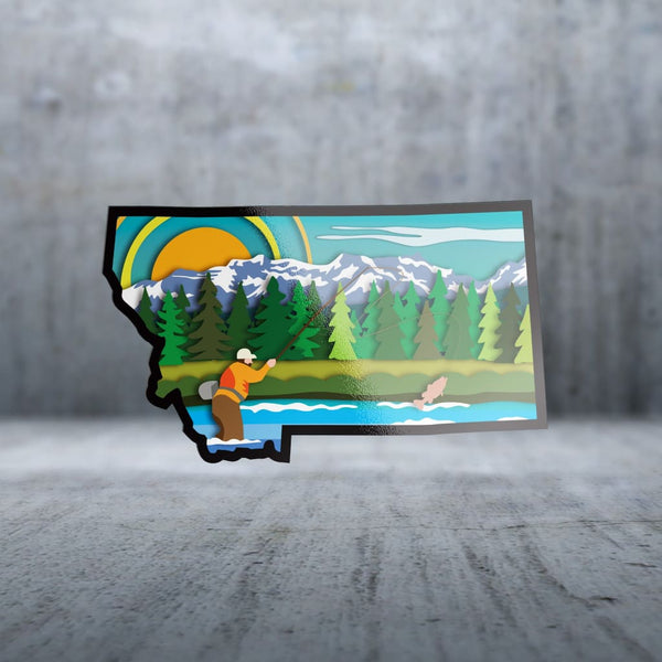 Sticker Pack | 16343 - Geo Landscape - Montana